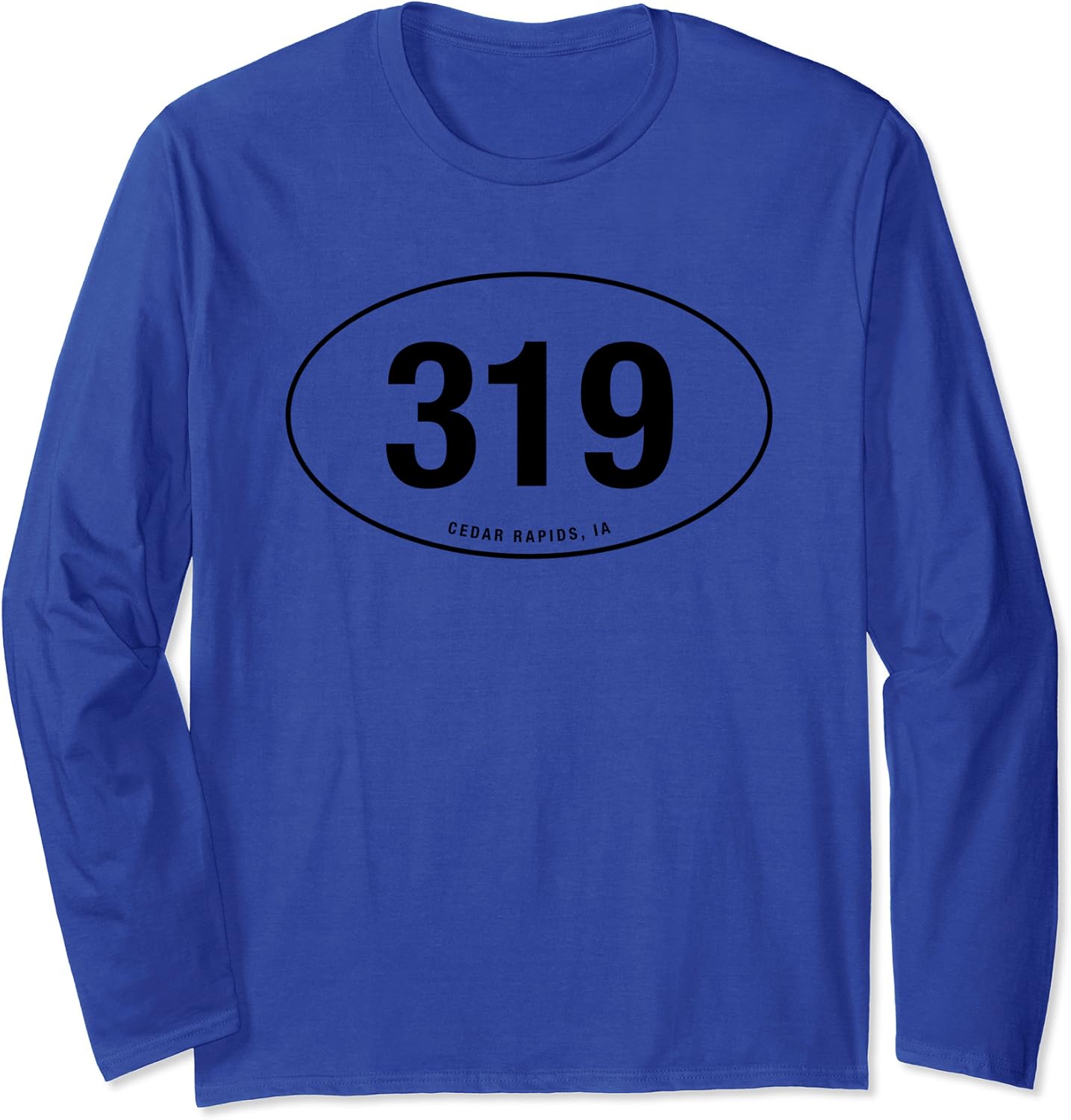 Amazon Iowa Area Code 319 Shirt Oval State Pride Gift Long Sleeve